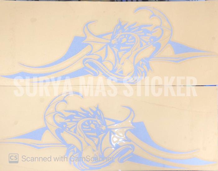 Jual stiker naga motor mobil skotlet sticker metalik - Putih - Kota ...