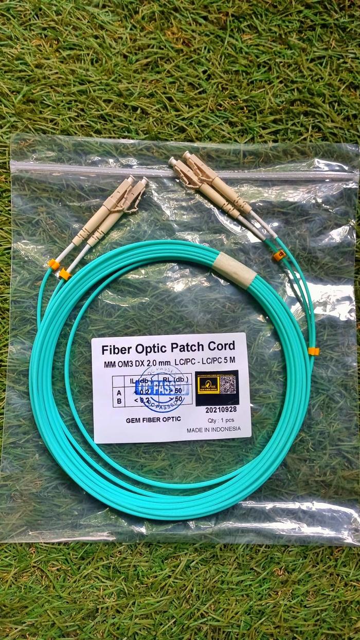 Jual LC - LC 5 Meter Multimode OM3 Duplex 2mm Patch Cord Fiber Optic Cable - Jakarta Selatan ...