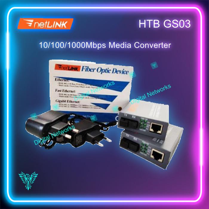 Jual Netlink HTB GS03 Media Converter 1FO 1Eth Gigabit Netlink HTB GS 03 - Kota Surabaya ...