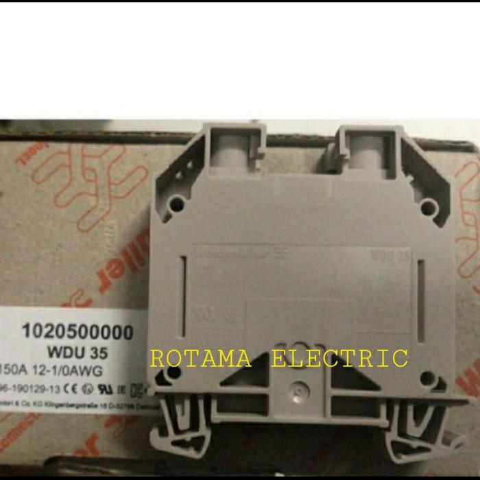 Jual WDU 35 TERMINAL BLOCK 35mm WEIDMULLER 1020500000 TERMINAL 35mm ORI ...
