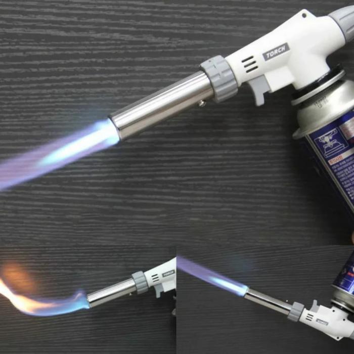 Jual obor gas torch putih alat panggang las api bbq perlengkapan kemah ...