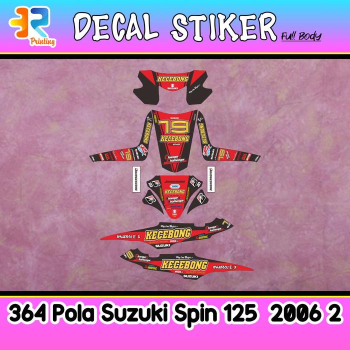 Jual STIKER DECAL STRIPING MOTOR SUZUKI SPIN 125 2006 2 STICKER FULL ...