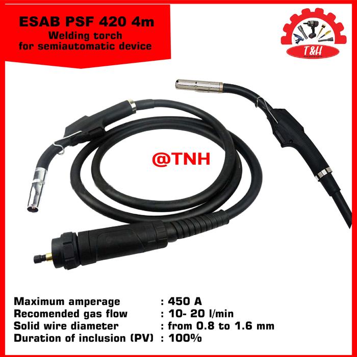 Jual ESAB Mig Torch PSF 420w | Esab Welding Torch PSF 420w 4.0M ...