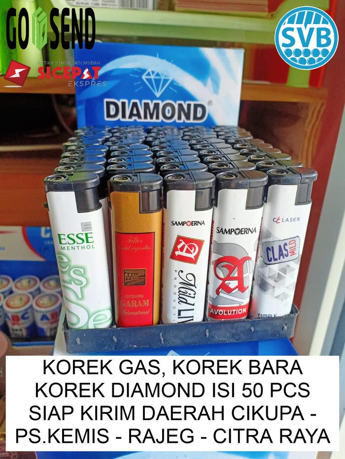 Jual 1 BOX Korek Gas Diamond, Korek Bara, Korek Api Gas Diamond isi 50 ...