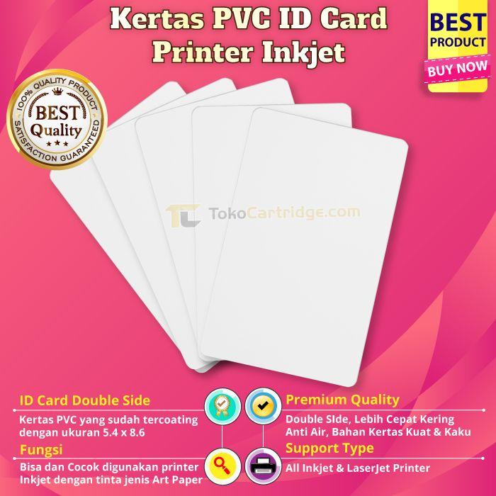 Jual Kertas PVC ID Card Printer Double Side 5.4 X 8.6 Bahan ID Card ...