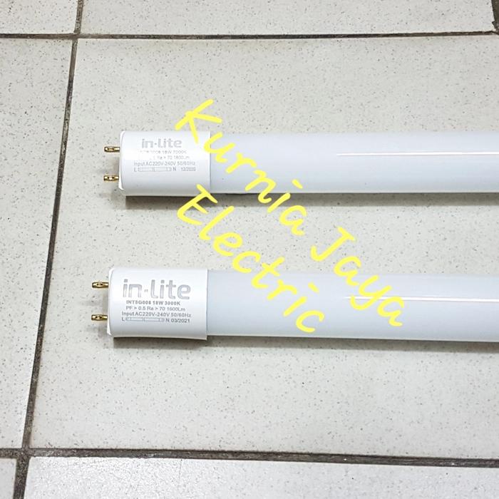 Jual INLITE Lampu TL LED Tube Light Neon T8 18W INT8G008 120CM - Putih ...