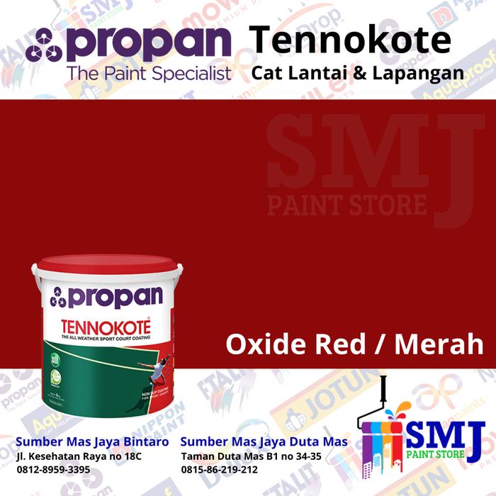 Jual Cat Lapangan Basket Tennis PROPAN TENNOKOTE Merah OXIDE RED 25kg ...