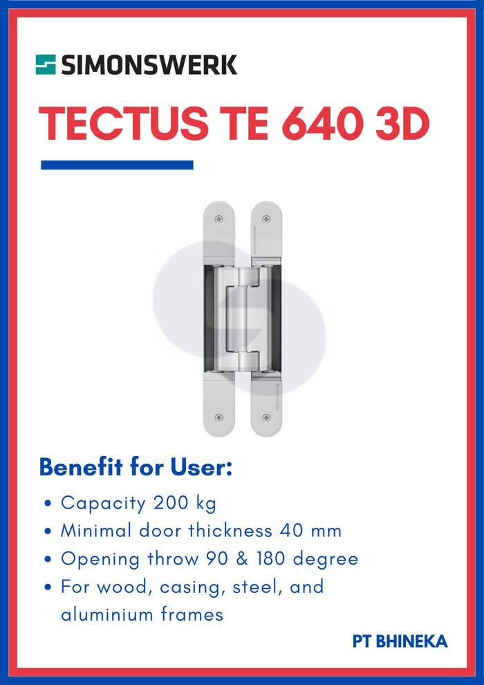 Jual Tectus Concealed Hinges TE 640 3D 200kg Engsel Tanam Simonswerk ...