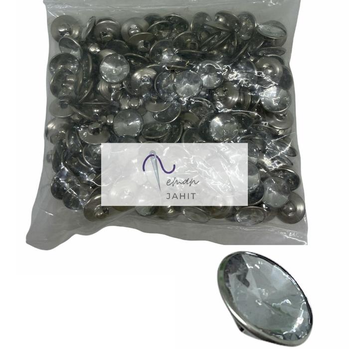 Jual Kancing Jamur Mutiara list silver 12mm -13mm - Isi 144pcs ...