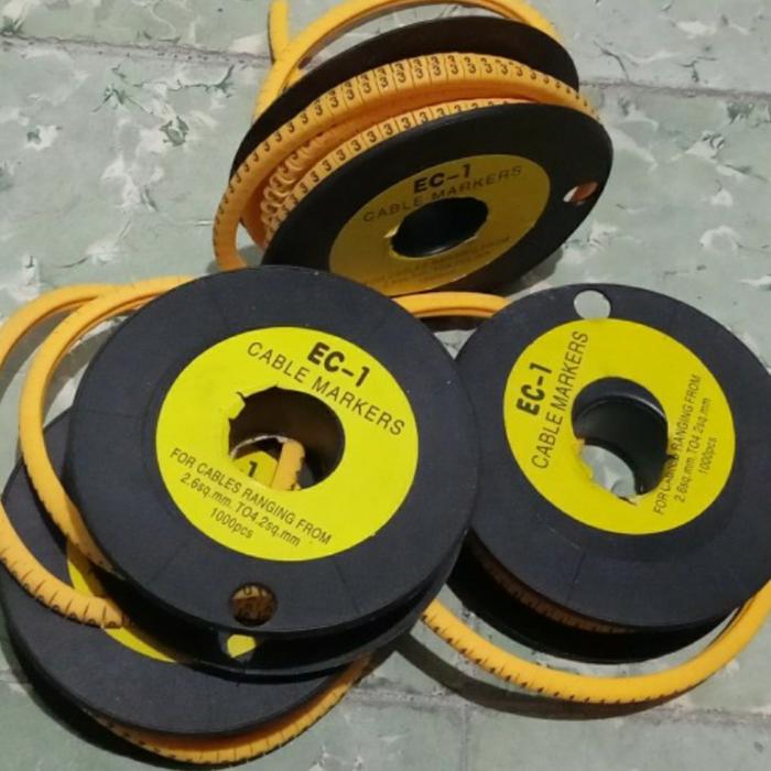 Jual Kabel Marker EC1 / Cable Marker EC 1 Angka 0-9 Huruf A-Z Tanda ...