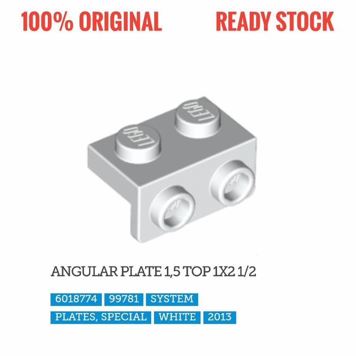 Jual Lego Part 99781 Bracket 1 x 2 - 1 x 2 - Abu-abu muda - Jakarta ...