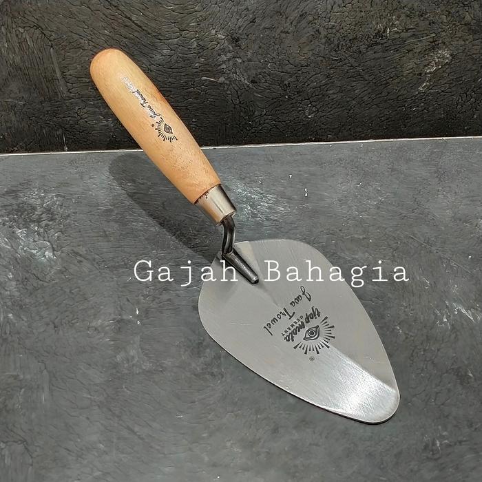 Jual Sendok semen oval lancip 6" gagang kayu carbon steel Tjap Mata ...