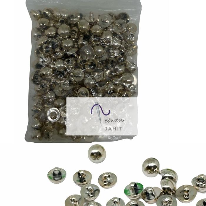 Jual Kancing Jamur Mutiara list silver 12mm -13mm - Isi 144pcs ...