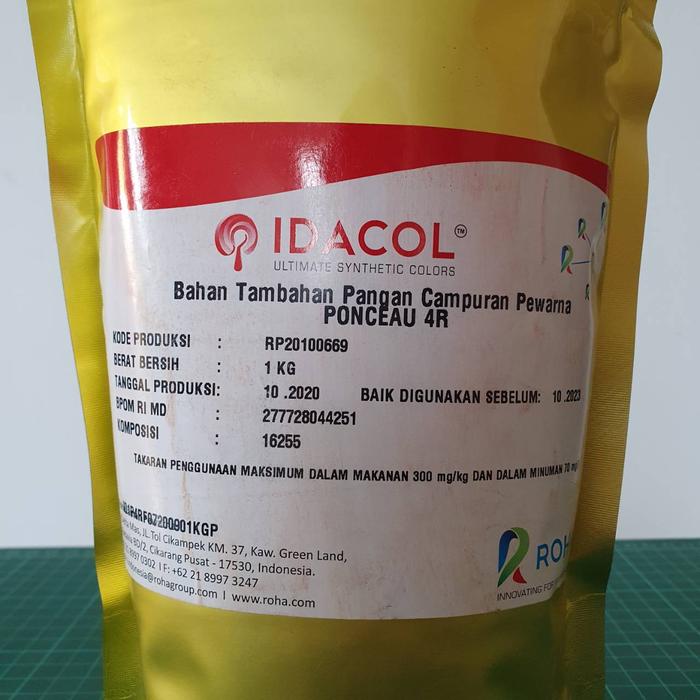 Jual Idacol Pewarna Makanan Bubuk / Powder - 1 kg - Ponceau 4R - Kota ...