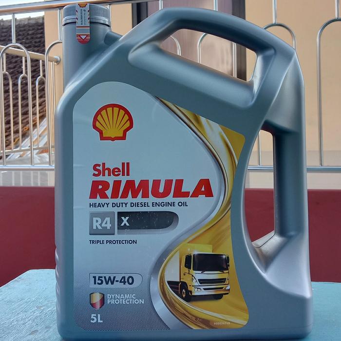 Jual Original Shell Rimula R4x 15w40 CI-4 OLI MESIN DIESEL 5 Liter ...