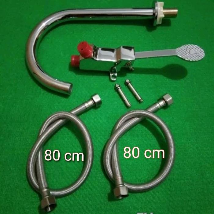 Jual Kran Injak Wastafel Pedal Kuningan / Keran Angsa Dokter ...