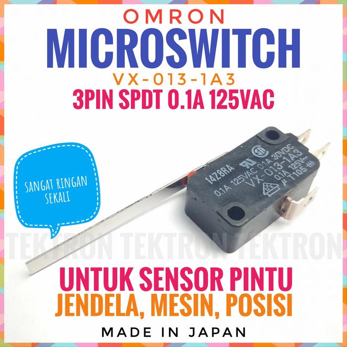 Jual OMRON Microswitch VX-013-1A3 Ringan 20N Micro Switch Pintu Jendela ORI - Kota Bandung ...