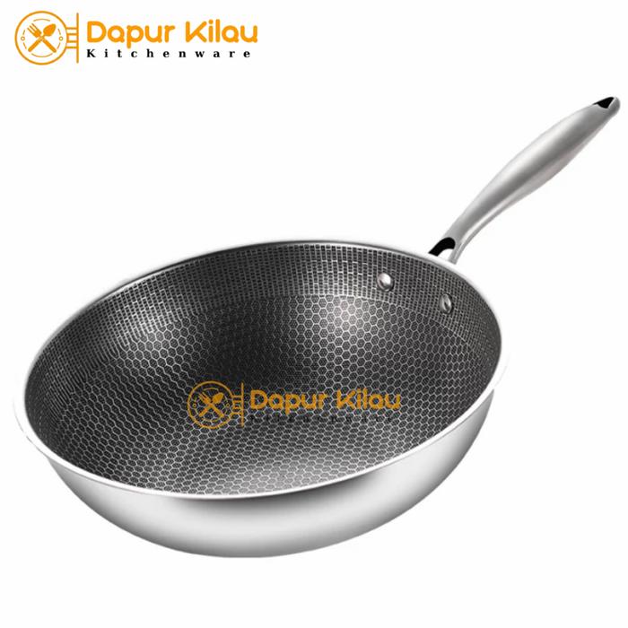 Jual Wok Pan Wajan Penggorengan Gagang Stainless Honeycomb Deep Frypan - 32cm - Jakarta Barat ...