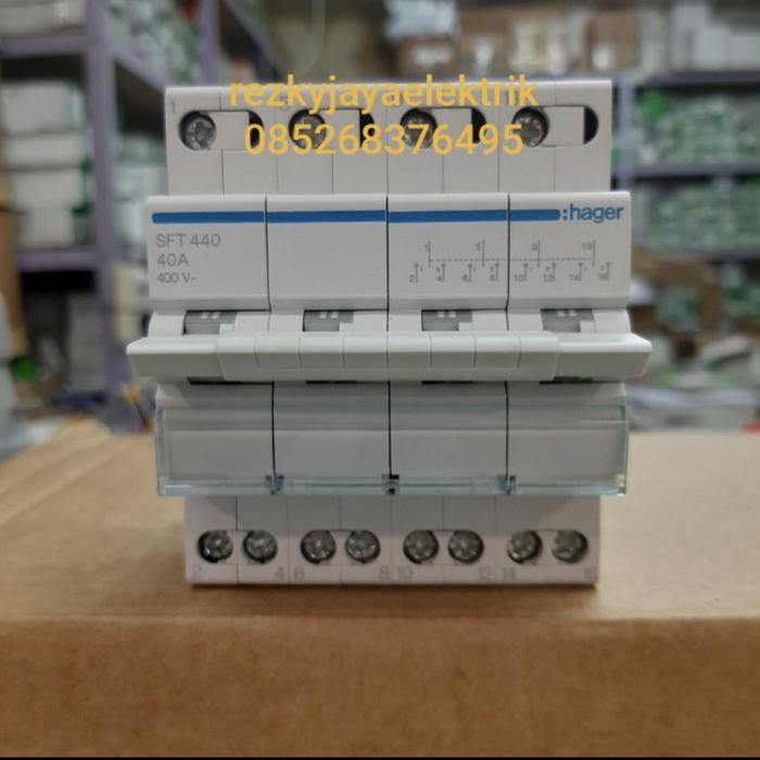 Jual Cos 4 pole 40a hager sft440 / change over swicht hager 40a 4pole ...