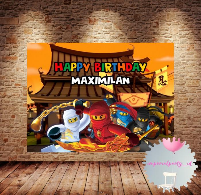 Jual Custom Backdrop Banner Spanduk Happy Birthday Ninjago Lego ...