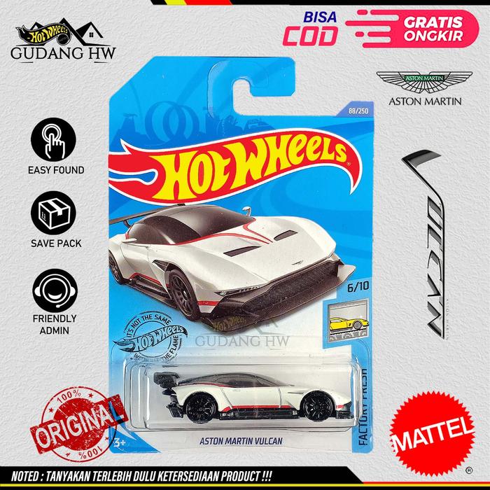 Jual HOT WHEELS ASTON MARTIN VULCAN-MOBIL BALAP HYPER CAR - Putih ...