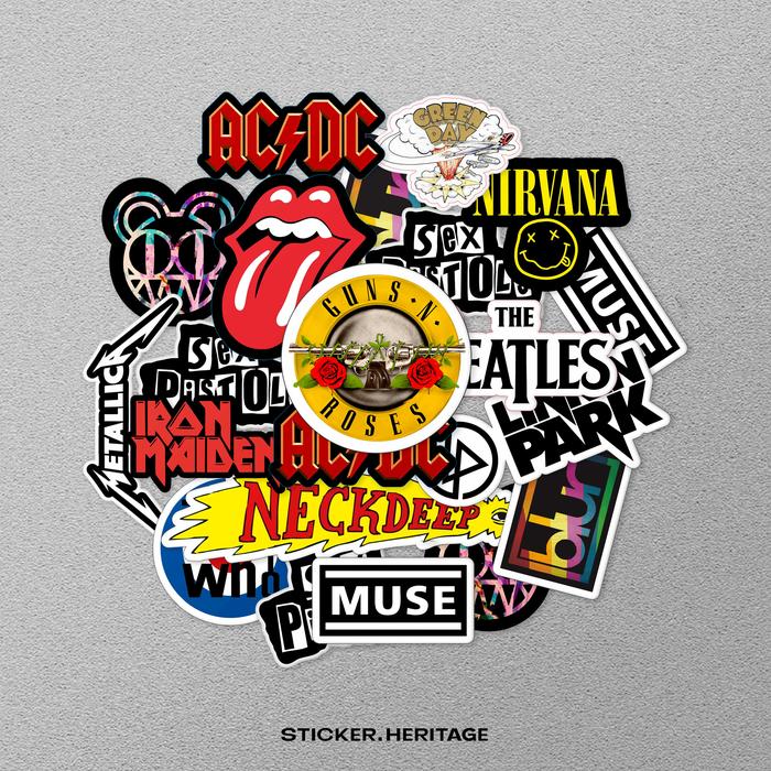 Jual STICKERS STIKER BAND ROCK METAL STIKER BAND | STIKER TUMBLER HP ...