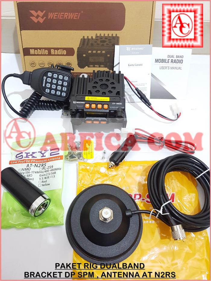 Jual RADIO RIG MINI DUALBAND WEIERWEI UV 9800 WEIRWEI UV9800 FULLSET DP ...