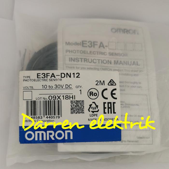 Jual photoelectric sensor omron E3FA-DN12 - Jakarta Barat - Darren elektrik | Tokopedia