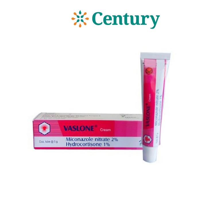 Jual VASLONE CREAM 5 GR / MICONAZOL/ HYDROCORTISONE/ JAMUR / GATAL ...