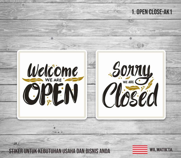 Jual Custom Open Closed | Desain Elegan | | Sign Board Acrylic - OPEN ...