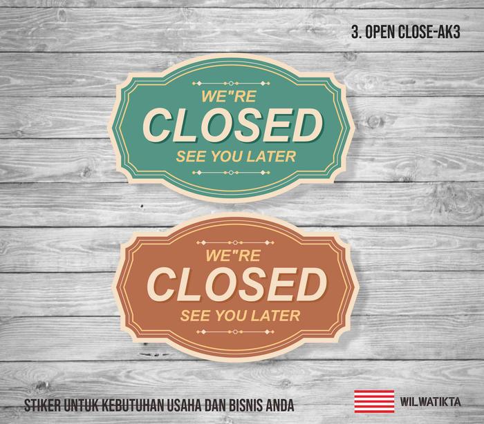 Jual Custom Open Closed | Desain Elegan | | Sign Board Acrylic - OPEN ...