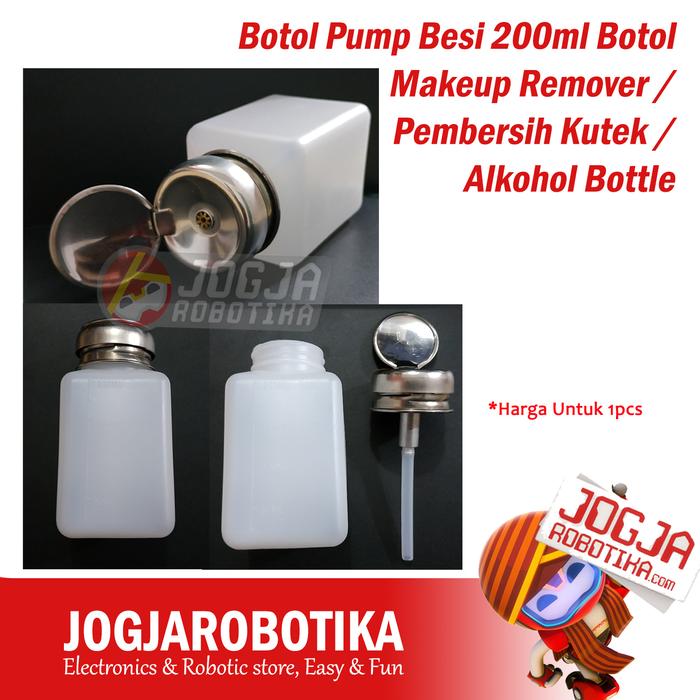 Jual Botol Pump Besi 200ml Makeup Remover / Pembersih Kutek/ Alkohol ...