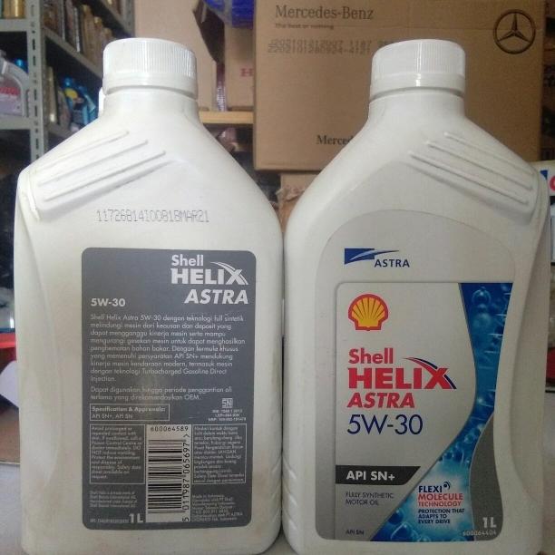 Jual Shell helix astra sae 5w30 api sn+ sn full synthetic original ...
