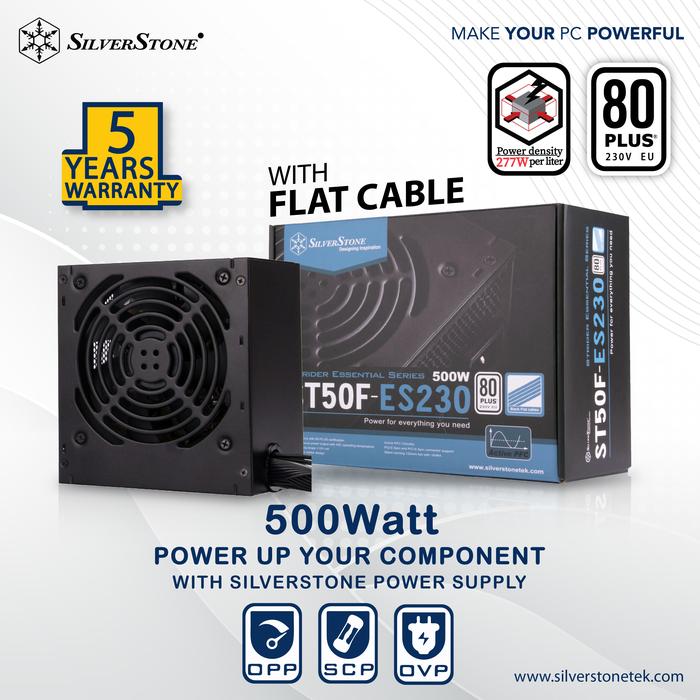 Promo PSU Silverstone ST50F-ES230 (80+) 500Watt Power Supply Cicil 0% ...