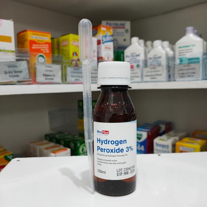 Jual Onemed Hydrogen Peroxide 3% Isi 100ml Free Pipet Tetes 3ml ...