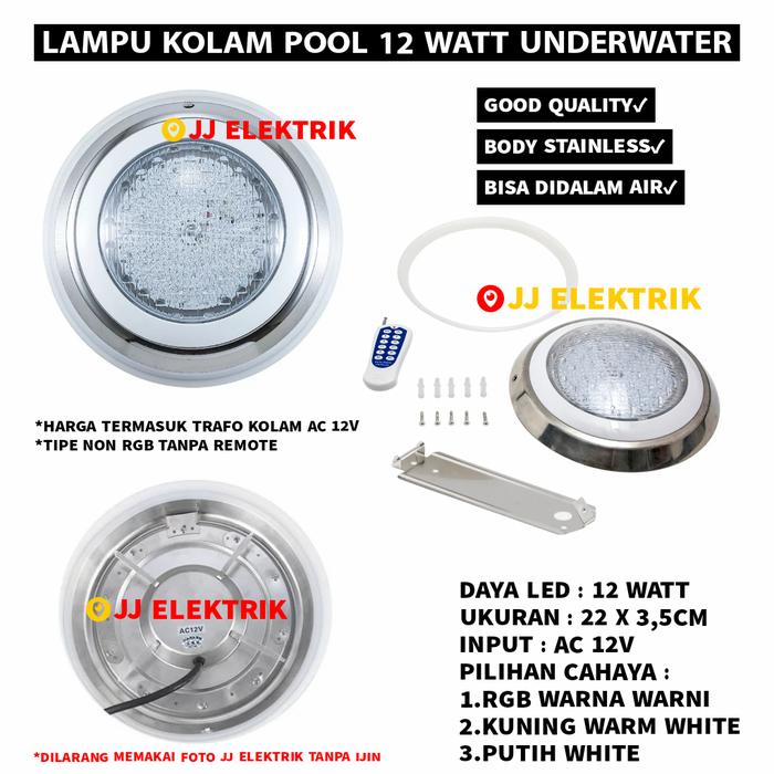 Jual Lampu Kolam Renang LED Warna Warni RGB + Trafo Swimming Pool - Kab ...