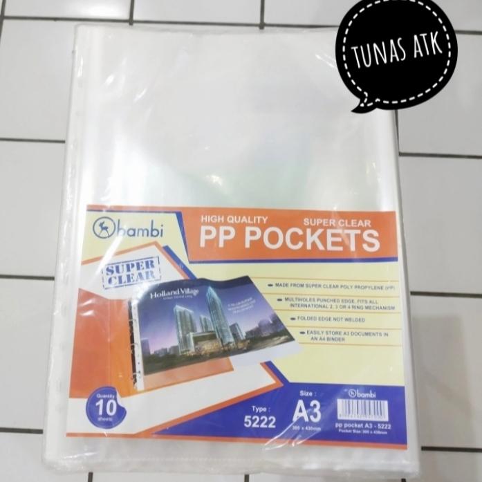 Jual PP pocket Bambi Bening A3 pack - Kab. Bekasi - TOKO BAKTI JAYA ...