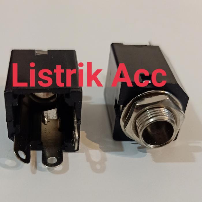 Jual Jack Female Akai / Socket Female Akai 6,35mm / Jack Akai Body Baut ...
