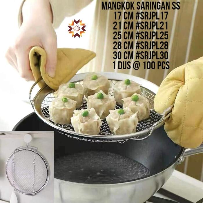 Jual Mangkok Saringan Bolong Bulat ss 2 Kuping 17 cm Stainless Steel ...