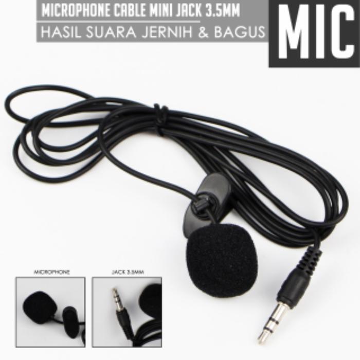 Jual clip on microphone eksternal mic kabel + clip for hp laptop ...
