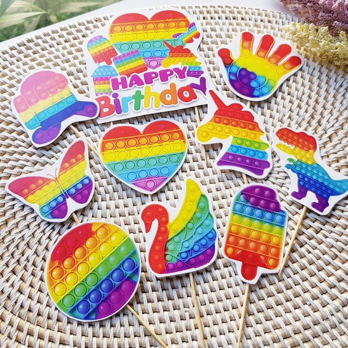 Jual Pop It Birthday Cake Topper 1 set - Kota Surabaya - Sizzles Sweet ...