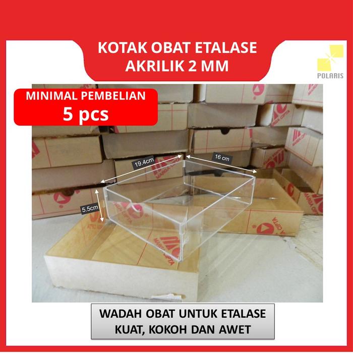 Jual Kotak Obat Etalase Apotik Akrilik / Wadah Pajangan Obat Apotek ...