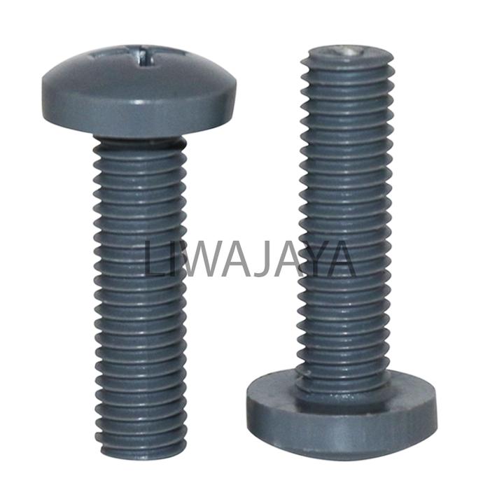 Jual Baut Mur PVC Kepala Bulat M5x30 Baut Plastik Mur+Baut PVC Obeng ...