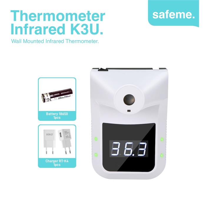 Jual Termometer Digital Infrared Dinding Ruangan Thermometer Standing ...