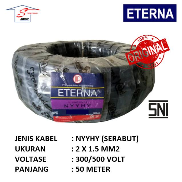 Jual Kabel 2 x 1.5 mm2 NYYHY ETERNA 50 Meter / Kabel Serabut Tembaga ROLL - Kota Tangerang - Tb ...