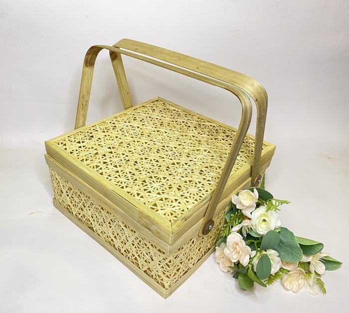 Jual Box Bambu Truntum | Kotak Tangkai Truntum | 25x25cm - Putih - Kab ...