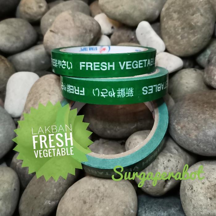Jual Lakban Fresh Vegetable / Isolasi Sayur / Solasi Hijau Tape 18mm x ...
