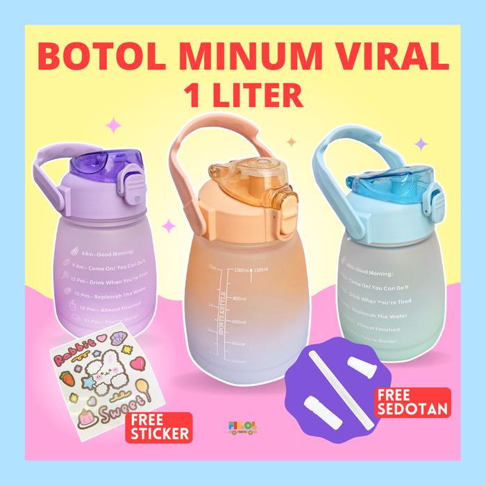 Jual botol minum gradasi 2 liter / 1.3 liter / 1 liter botol minum ...