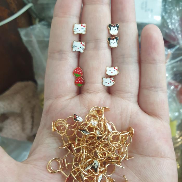 Jual Anting Toge End Loop Emas Asli Kartun Karakter Anak Lucu Emas Asli ...