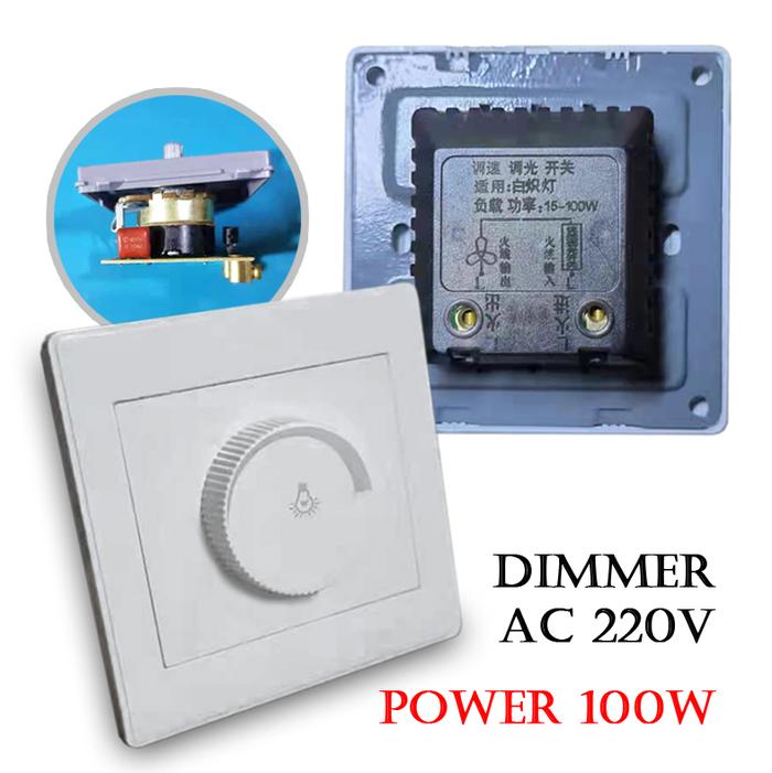 Jual Saklar Dimmer Tembok Lampu AC 220V 200 Watt - 100W - Jakarta Barat ...